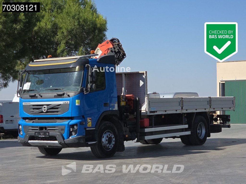 Volvo FMX 330 4X2 Grua Palfinger PK16001 VEB Euro 6 kamion s ravnom platformom