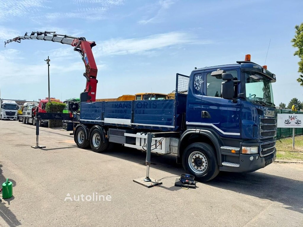 Scania G480 6x4 (31m) CRANE HMF 4720 K7 + JIB FJ600 K3 - RETARDER - PL kamion s ravnom platformom