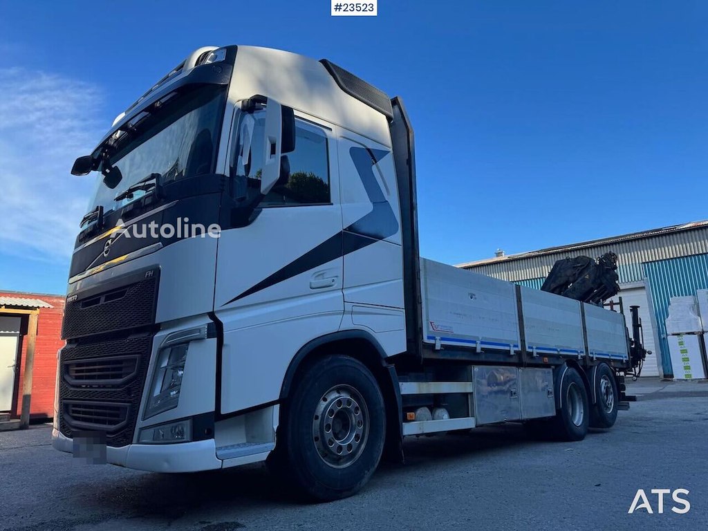 Volvo FH540 6x2 kranbil - Bakmontert Hiab 19 t/m - Overhalt kran kamion s ravnom platformom