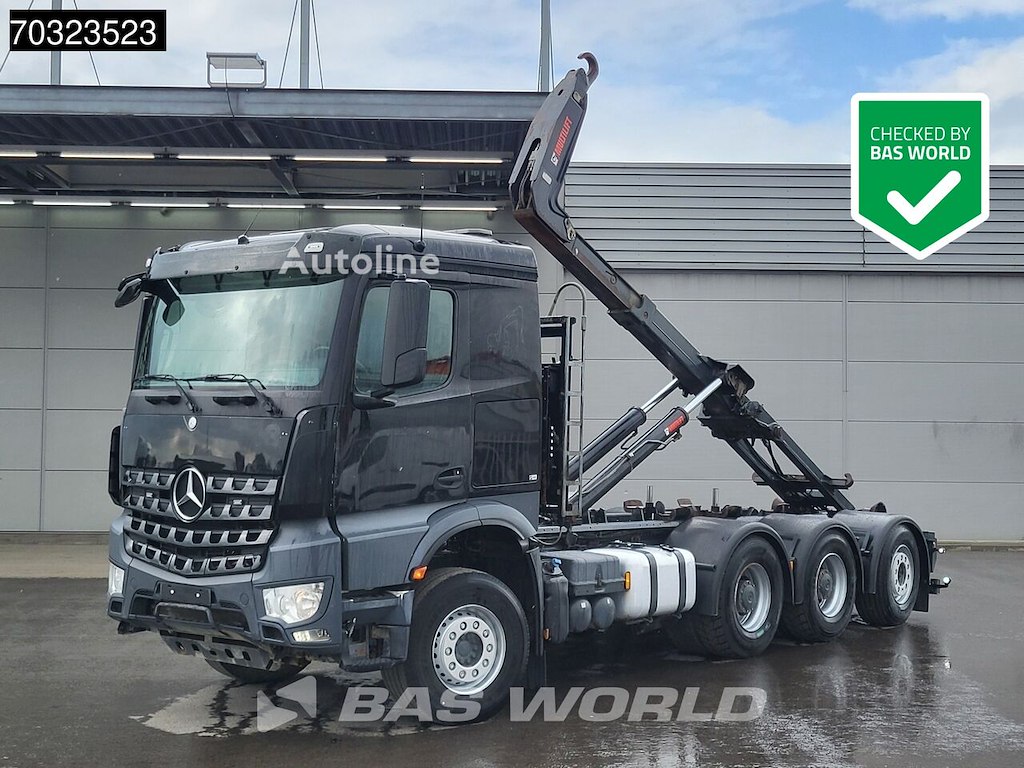 Mercedes-Benz Arocs 3253 Arocs 8X4 HIAB XR24ZL59 containersystem Lift+steering kamion rol kiper