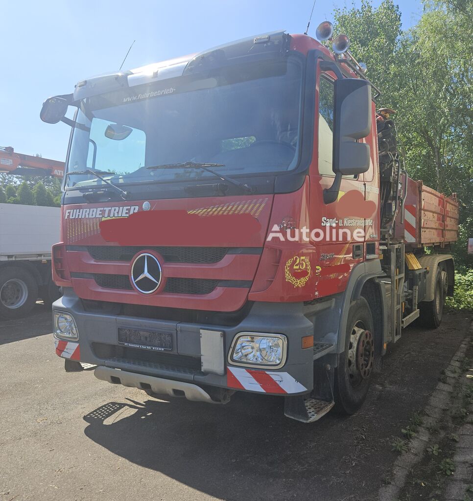 Mercedes-Benz Actros 2641 L 6x2 Hakenabroller mit Kran kamion rol kiper