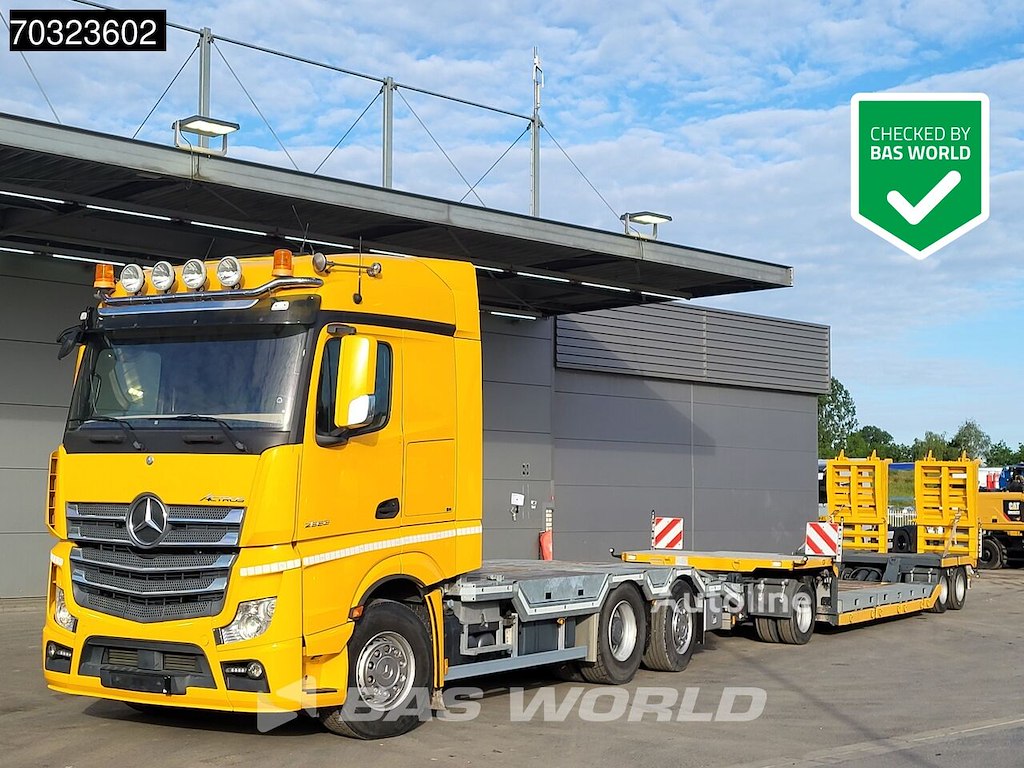Mercedes-Benz Actros 2563 Actros 6X2 Machine transporter combi HFR Trailer Lif kamion platforma + prikolica sa niskom platformom