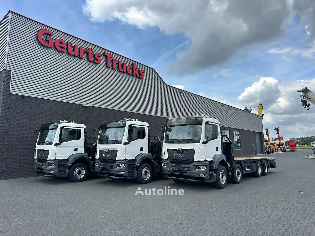 MAN TGS 35.520 8X2 OPRIJWAGEN/MACHINE TRANSPORTER/PLATEAU/ šlep auto