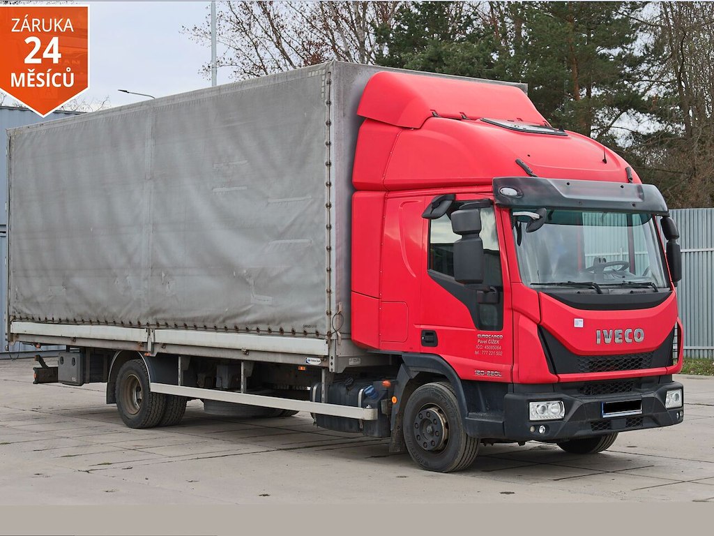 IVECO EUROCARGO 120EL, EURO 6, 12 TUN,HLINÍKOVÉ BOČNICE, PRAVIDELNÝ SE kamion s ceradom