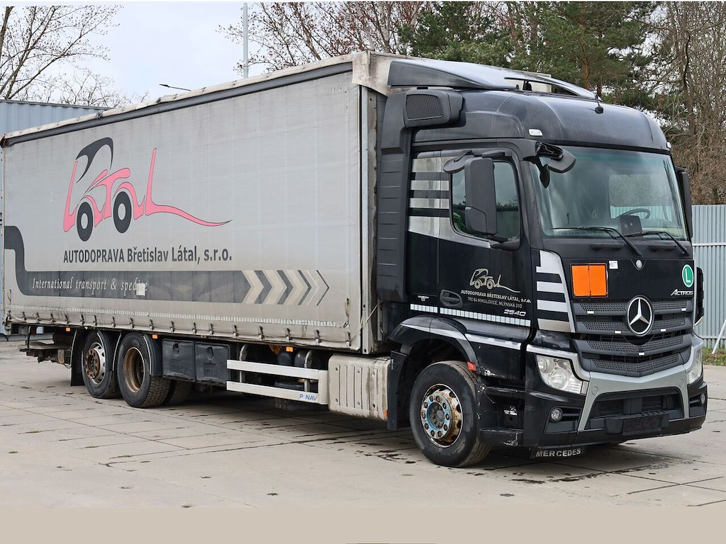 Mercedes-Benz ACTROS 2540, 6x2, EURO 6, SKLÁDACÍ HYDRAULICKÉ ČELO ZEPRO, ZVEDA kamion s ceradom