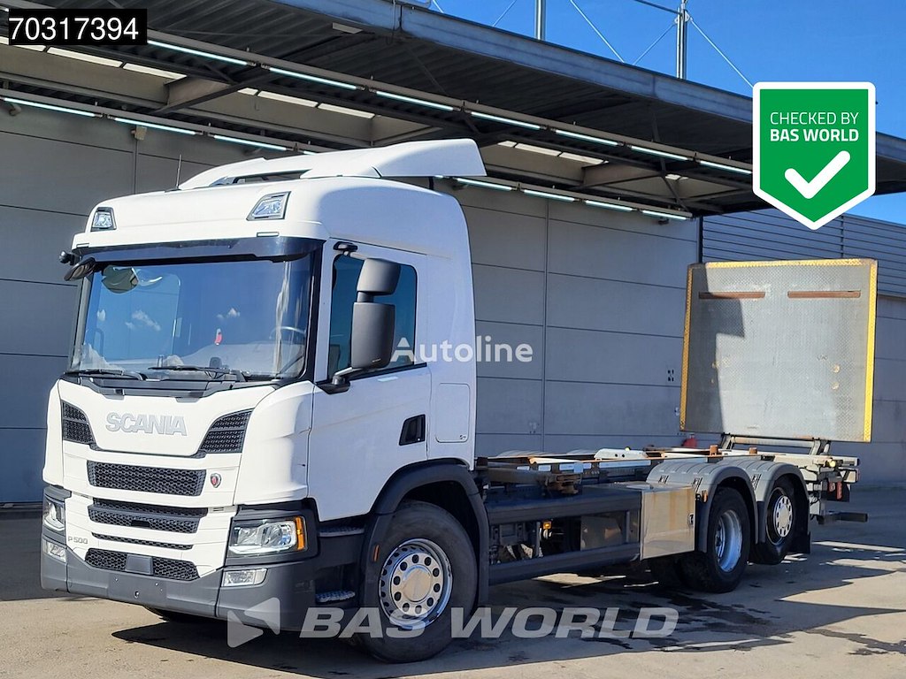 Scania P500 P 6X2 Full Air Zepro 2500kg Ladebordwand Lift-Lenk Asche Re vozilo za prevoz kontejnera