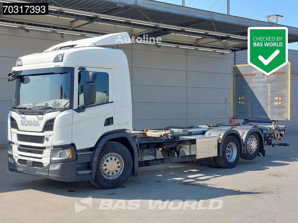 Scania P500 P 6X2 2500kg Ladebordwand BDF Lift+steering axle Retarder A vozilo za prevoz kontejnera