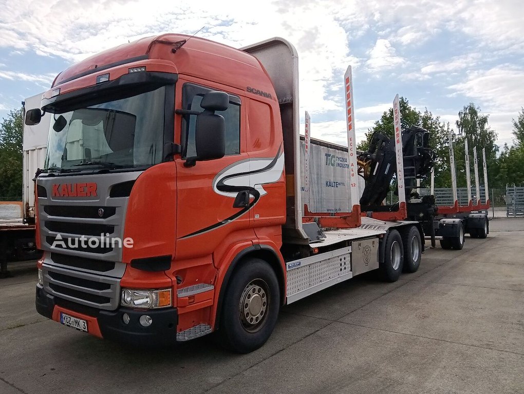 Scania R490 6x4 KESLA 2110Z Kran&Zange Stand/Klima14,9t kamion za prevoz drva