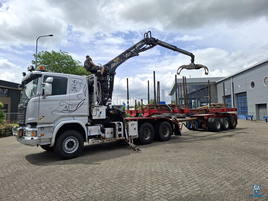 Scania R580 V8 / LOGGING TRUCK / 6X4 / RETARDER / 2XBIG AXLE / PALFINGE kamion za prevoz drva