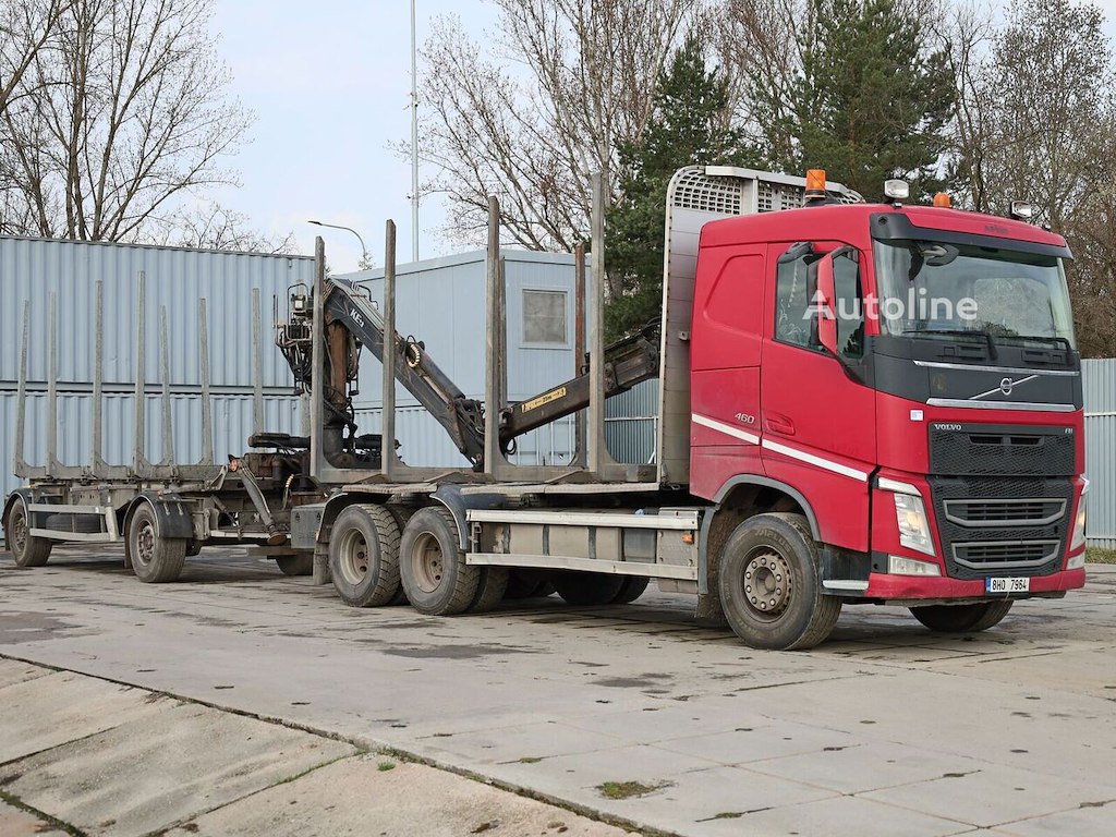 Volvo FH 460, 6X4, EURO 5, RETARDÉR, HYDRAULICKÁ RUKA KESLA TYP-2009ST kamion za prevoz drva + šumarska prikolica
