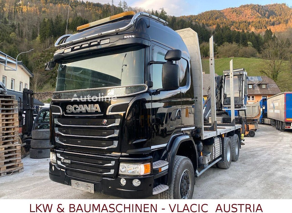 Scania G 490 kamion za prevoz drva