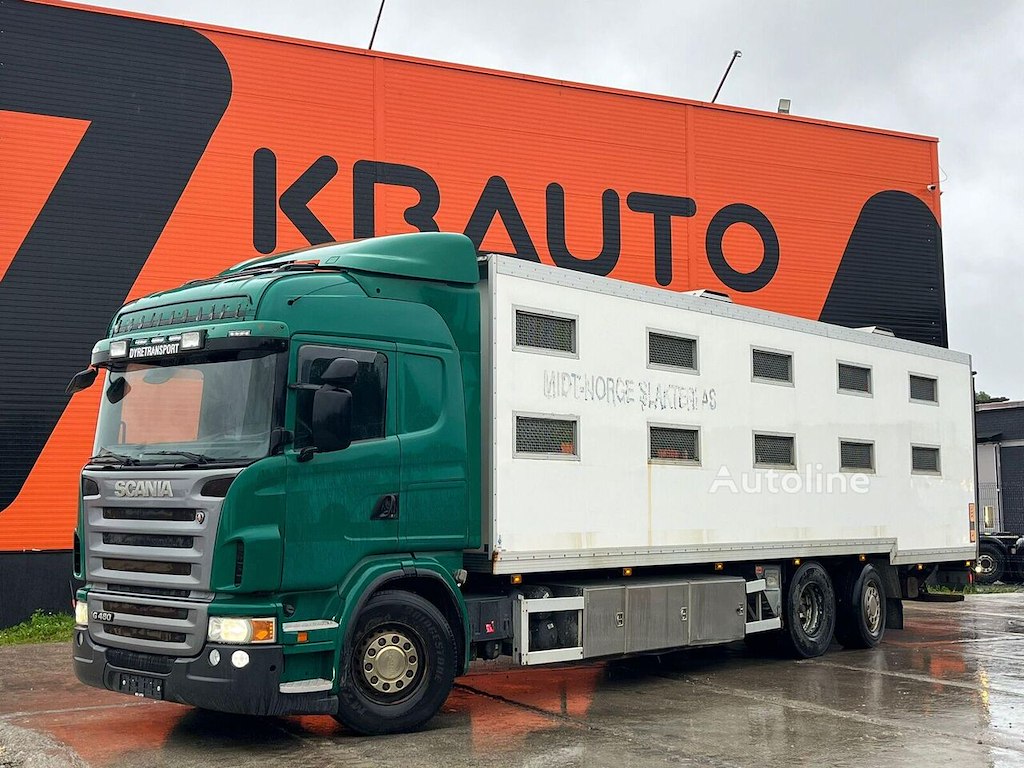 Prodaje se Scania G 480 6x2*4 kamion za prevoz stoke na aukciji