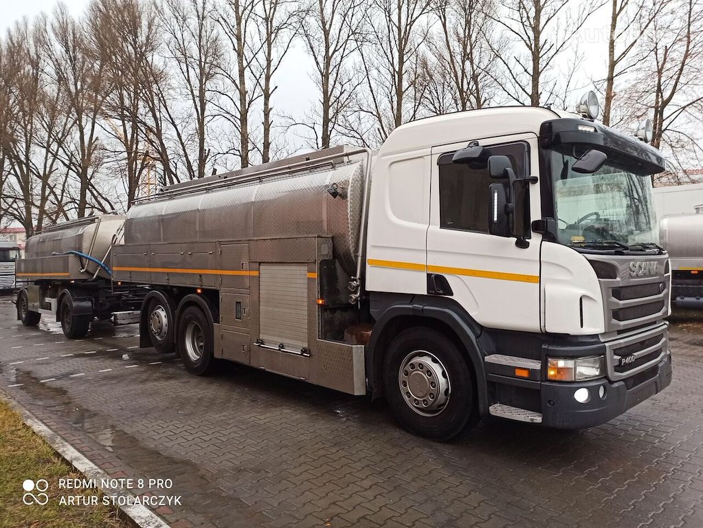 Scania P420 autocisterna za mleko + prikolica