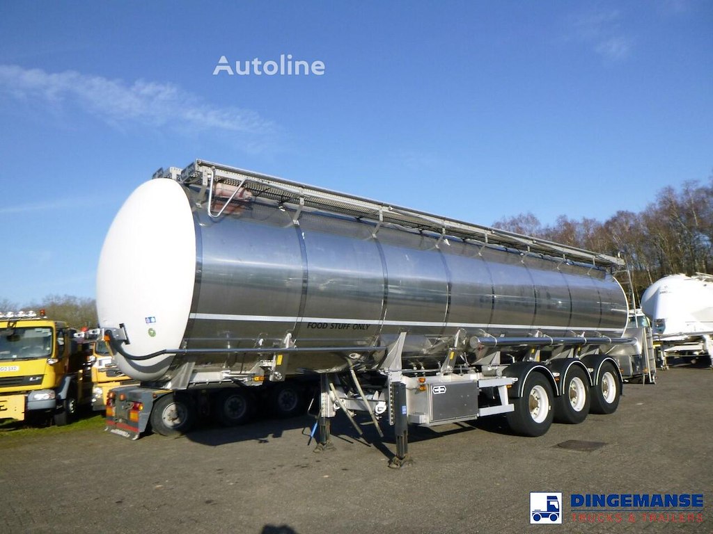 Van Hool Food tank inox 36 m3 / 4 comp + pump cisterna za prevoz hrane