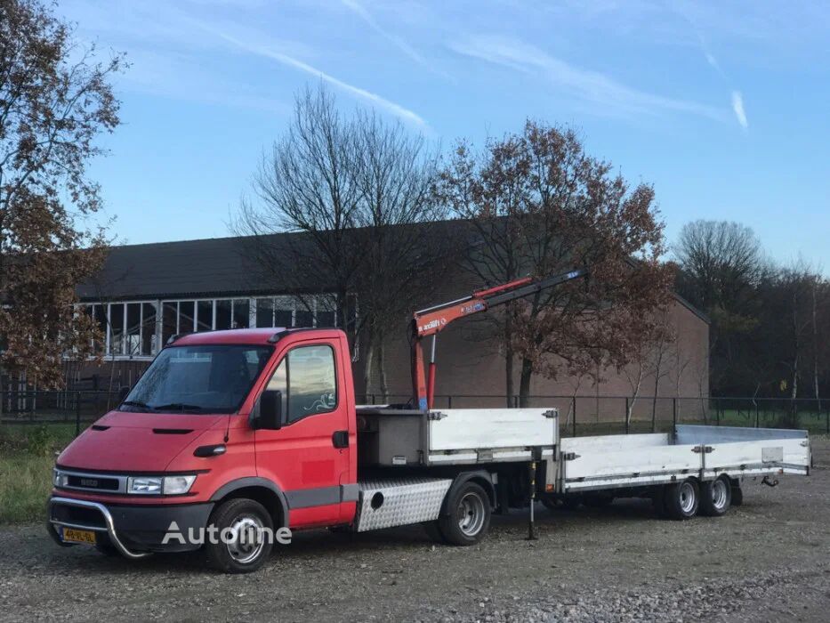 Veldhuizen Other semi dieplader 8t Maxilift 160 kraan poluprikolica sa ravnom platformom
