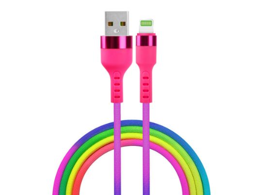 Setty kabl USB-Lightning 1,2m rainbow