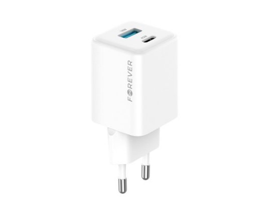 Forever punjač GaN 45W USB-C + USB PD/QC TC-08-45AC- beli