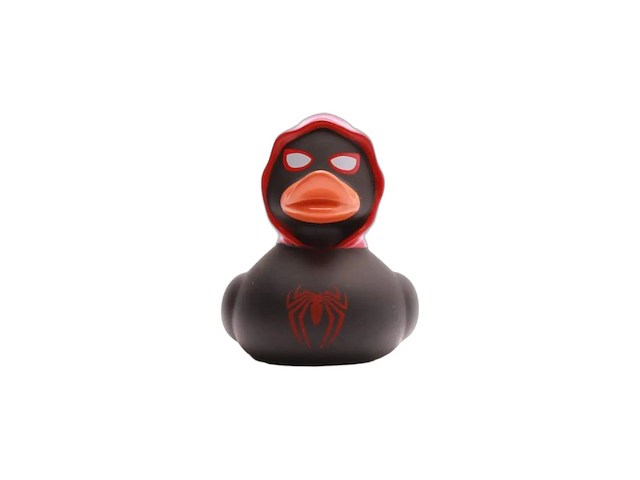 Lilalu patkica - Rubber Duck, Black Spidy, Red, 9 cm
