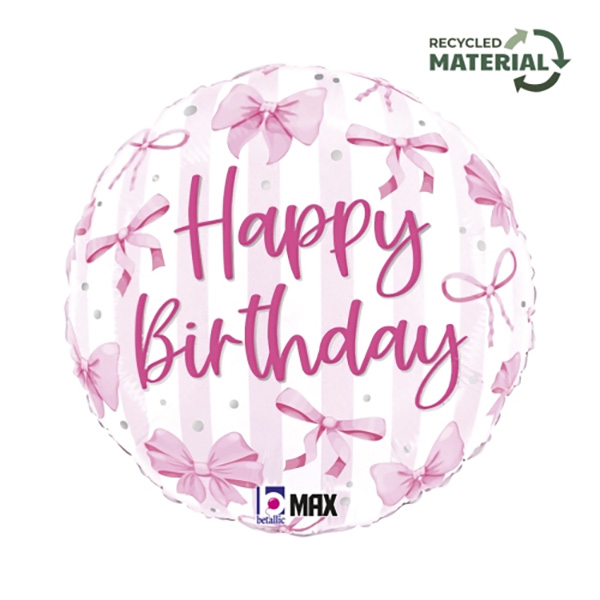 G26539PP
Standard Pretty Pink Bow Birthday