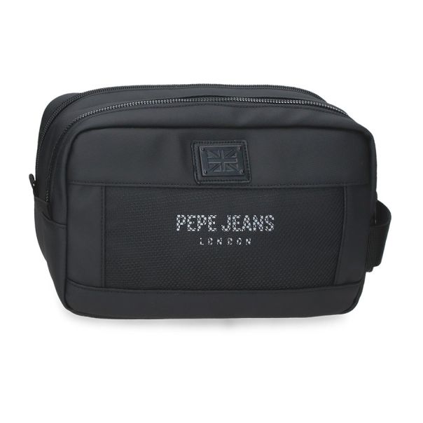 PEPE JEANS DURHAM muški neseser sa 2 pregrade - crna