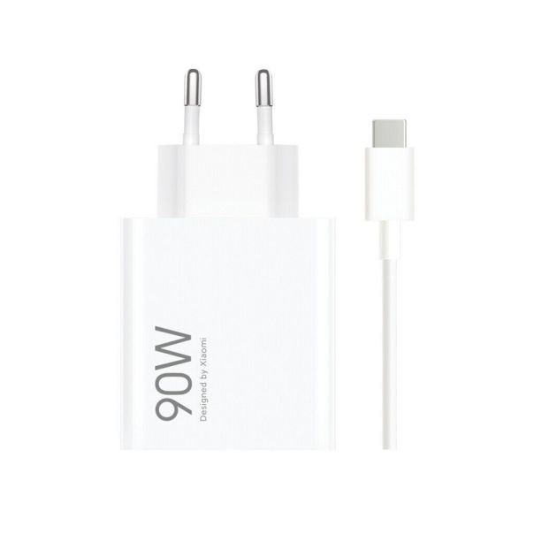 XIAOMI Punjač HyperCharge 90W Type A + kabl Type C, bela