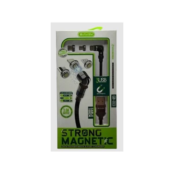 BAVIN kabl CB-233, Super Magnetic 3in1 TypeC/IOS/Micro, crna