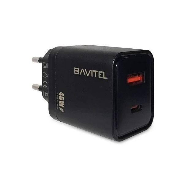 BAVIN Bavitel punjač 45W Usb A+ Type C, crna