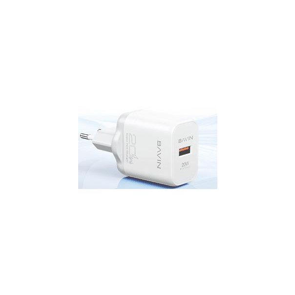 BAVIN Punjač 20W Usb A + kabl type Lightning, bela