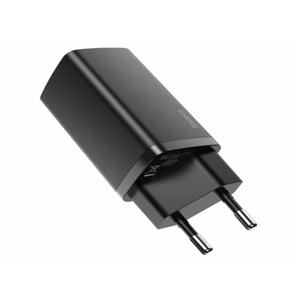 BASEUS Brzi Punjač GaN2 Lite C+U, 65W, crna