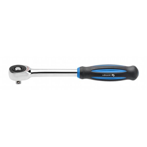 HOGERT Račna 1/4" 60t Swivel ratchet
