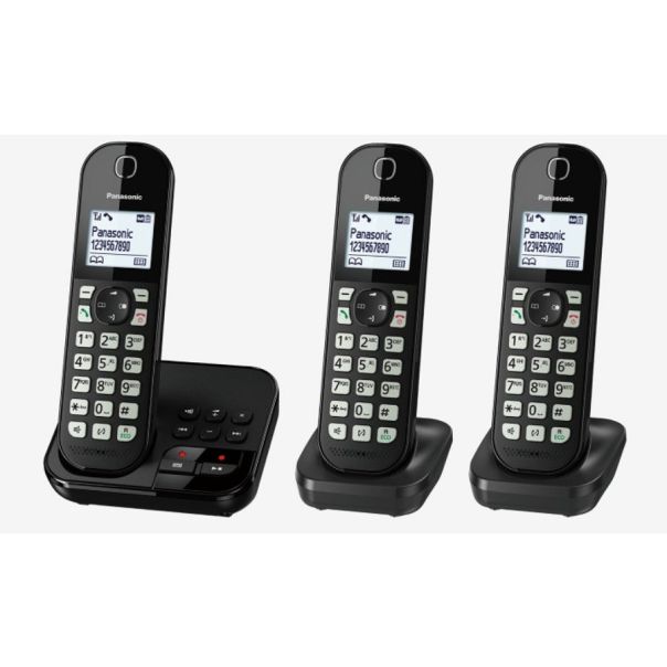 PANASONIC Bežični telefon KX-TGC463GB sa 3 slušalice i sekretaricom