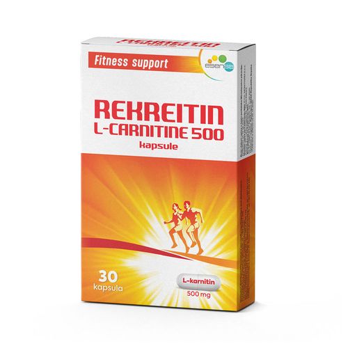 Esensa L-Carnitine 500 Rekreitin 30 kapsula Quick unisex