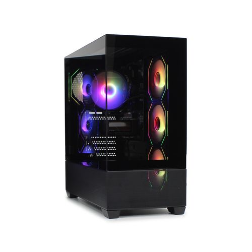IG-MAX Kućište X218B-4F V2 ARGB Black Horizon glass