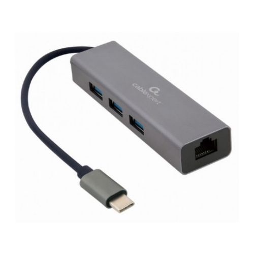 Gembird USB-C gigabitni mrežni adapter + 3-portni USB 3.1 HUB (A-CMU3-LAN-01)