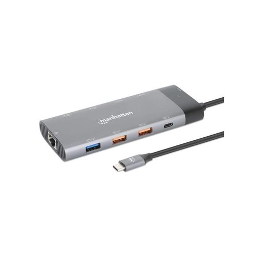 Manhattan docking station 10u1 USB-C - 2xHDMI/5xUSB/LAN/PD 100W (130714)