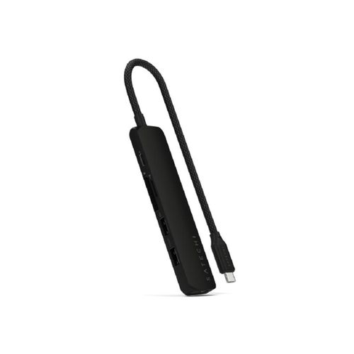 Satechi 6-in-1 USB-C slim multiport adapter crni (ST-P6SK)