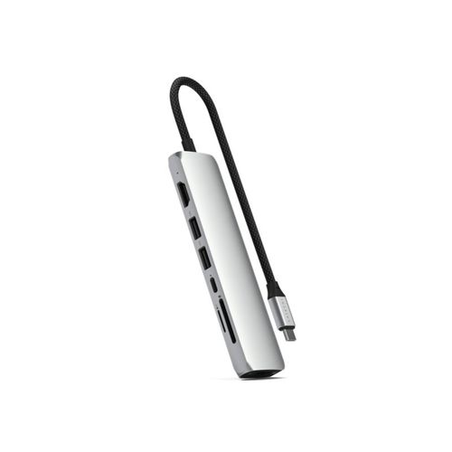 Satechi 7-u-1 USB-C slim multiport adapter sa Ethernetom - srebrni (ST-P7SS)