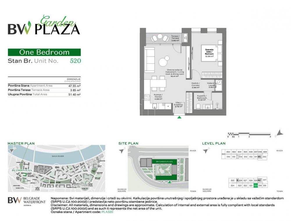 BW Garden Plaza, na odličnoj lokaciji, drugi red do reke ID#4649
240.888 €