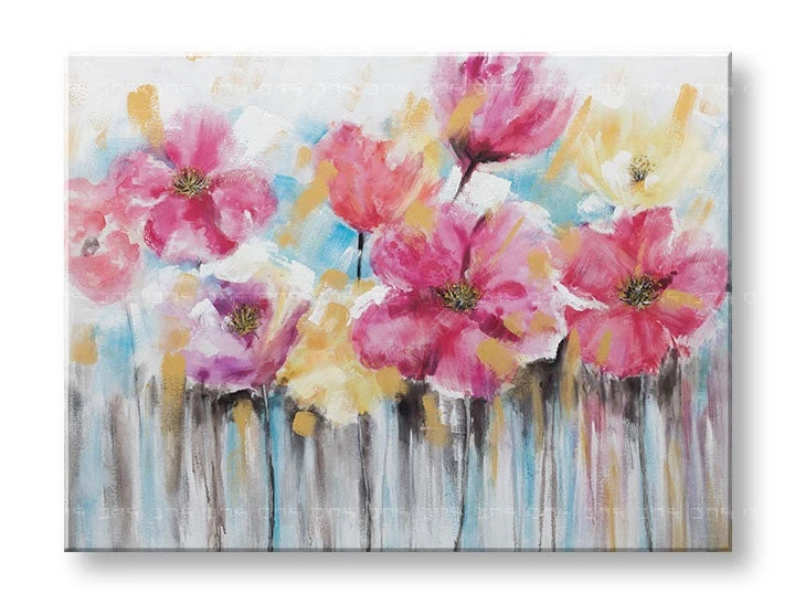Ručno Slikana Slika CVEĆE 120x90 Cm
