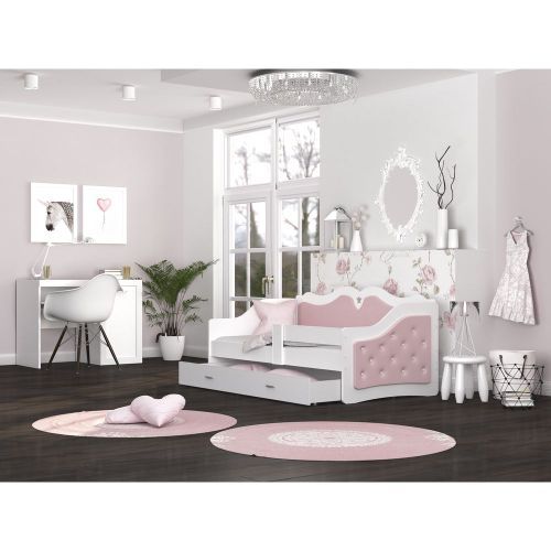Dečiji tapacirani krevet LILI EXCLUSIVE - roze - 180x80 cm - OŠTEĆENA AMBALAŽA/ ESTETSKI NEDOSTATAK