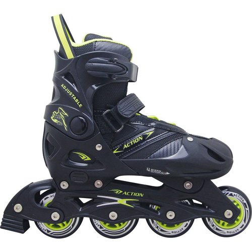 Action Roleri XS (29-32) CRNO SIVI PVC ABEC-5 PU TOČKIĆI