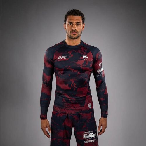 Venum UFC Zenith Authentic Fight Week Rashguard Dugi Rukav Camo Burgundy XL