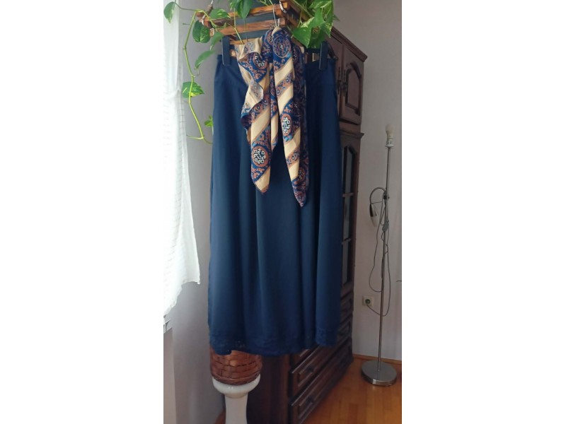 savršene suknja / pantalone teget boje + marama