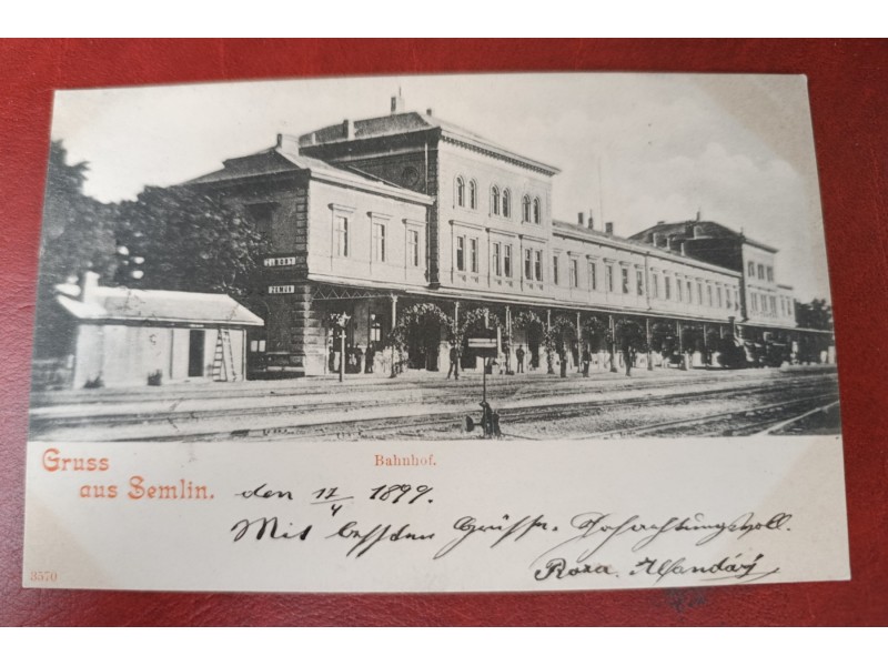 1899. Zemun, Bahnhof - Zeleznicka stanica - RETKO!
