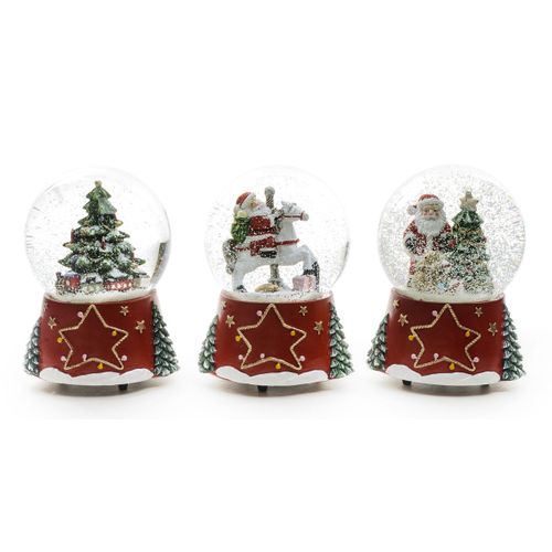 Viter Novogodišnja vodena kugla muzička santa star 15 cm