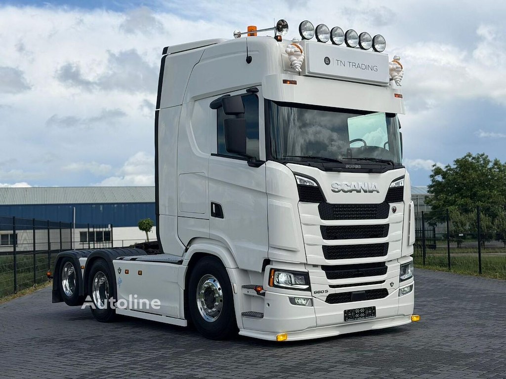 Scania S660 FULL AIR, LEATHER, PTO PREP, 3.15WB, RETARDER, 9 TON FRONT tegljač