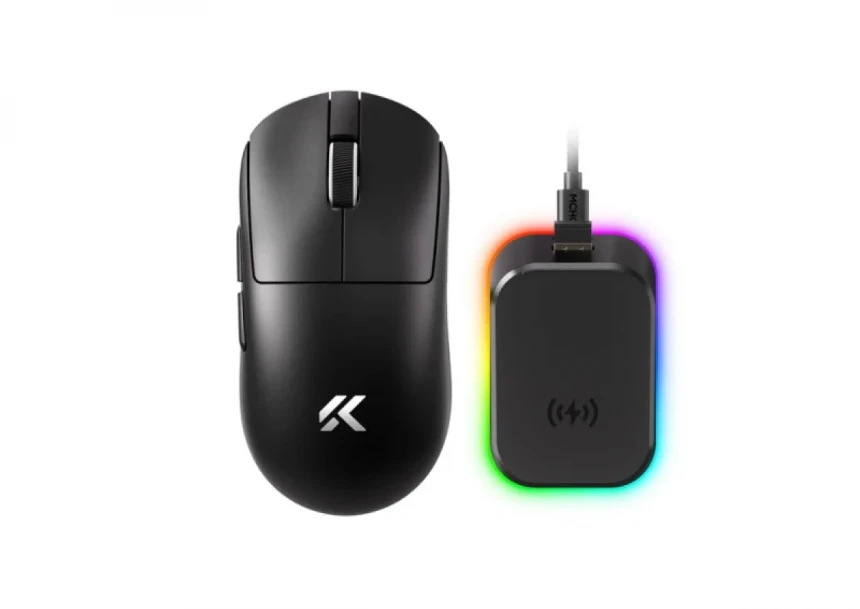 Bežični gaming miš MCHOSE A7 V2 Ultra Plus Black /PAW 3950/8K Hz/Omron Mechanical