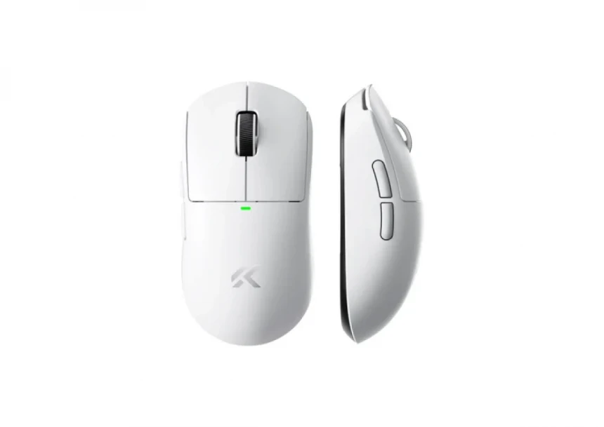 Bežični gaming miš MCHOSE A5 V3 Ultra White /PAW3395/8KHz pooling/Omron Mechanical