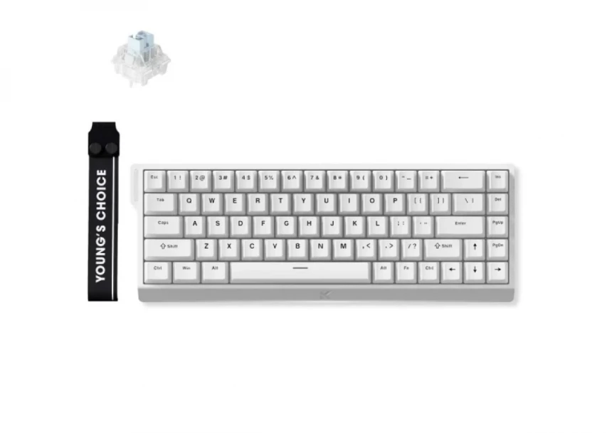 Gaming tastatura MCHOSE Ace 68 White No RGB/Ice Blue Magnetic switch