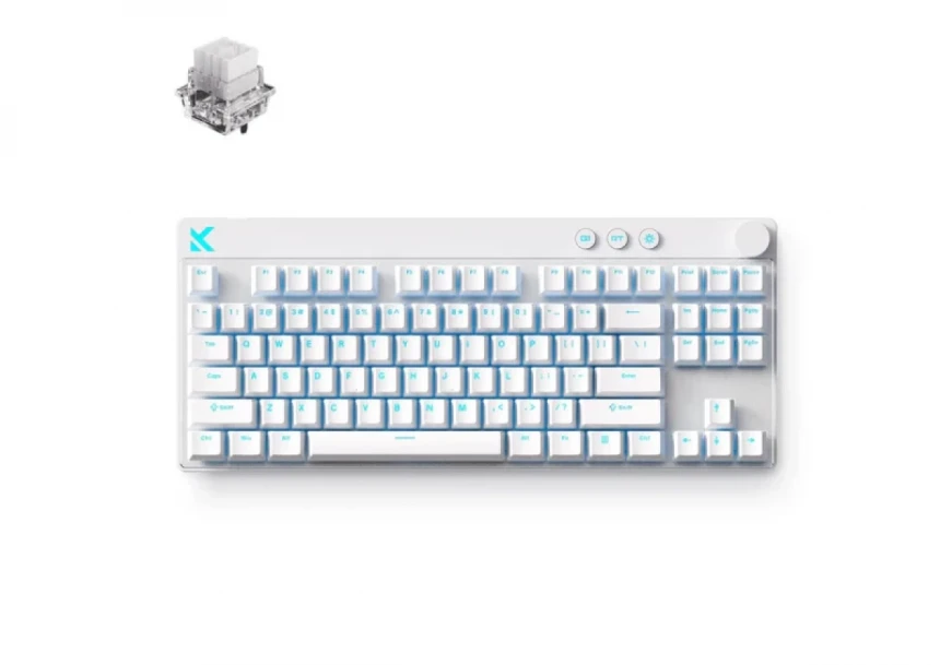 Gaming tastatura MCHOSE Mix 87 White/Mount Tai Magnetic switch GT